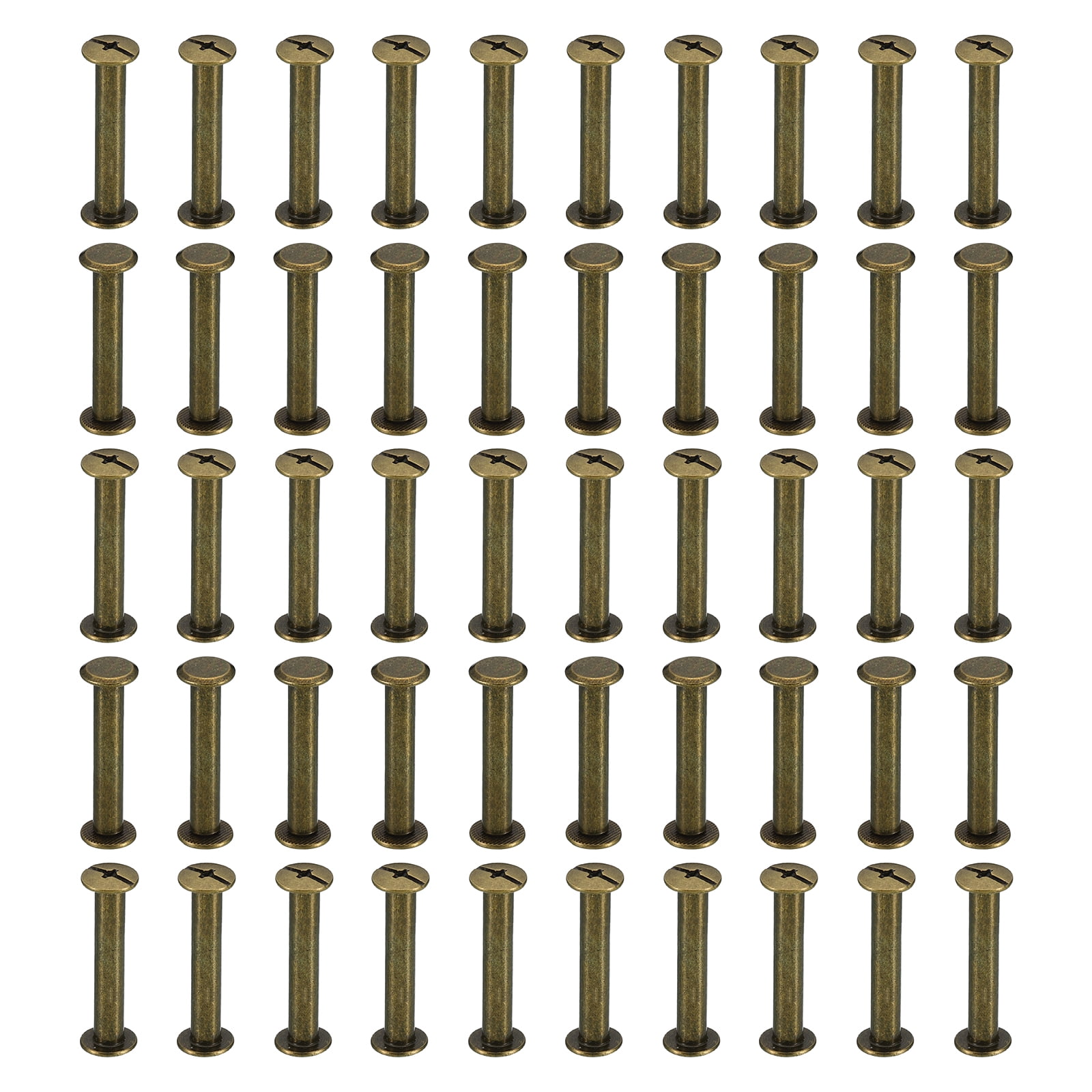 Click here for Unique Bargains 50 Sets Chicago Screws  M5x25mm Br... prices