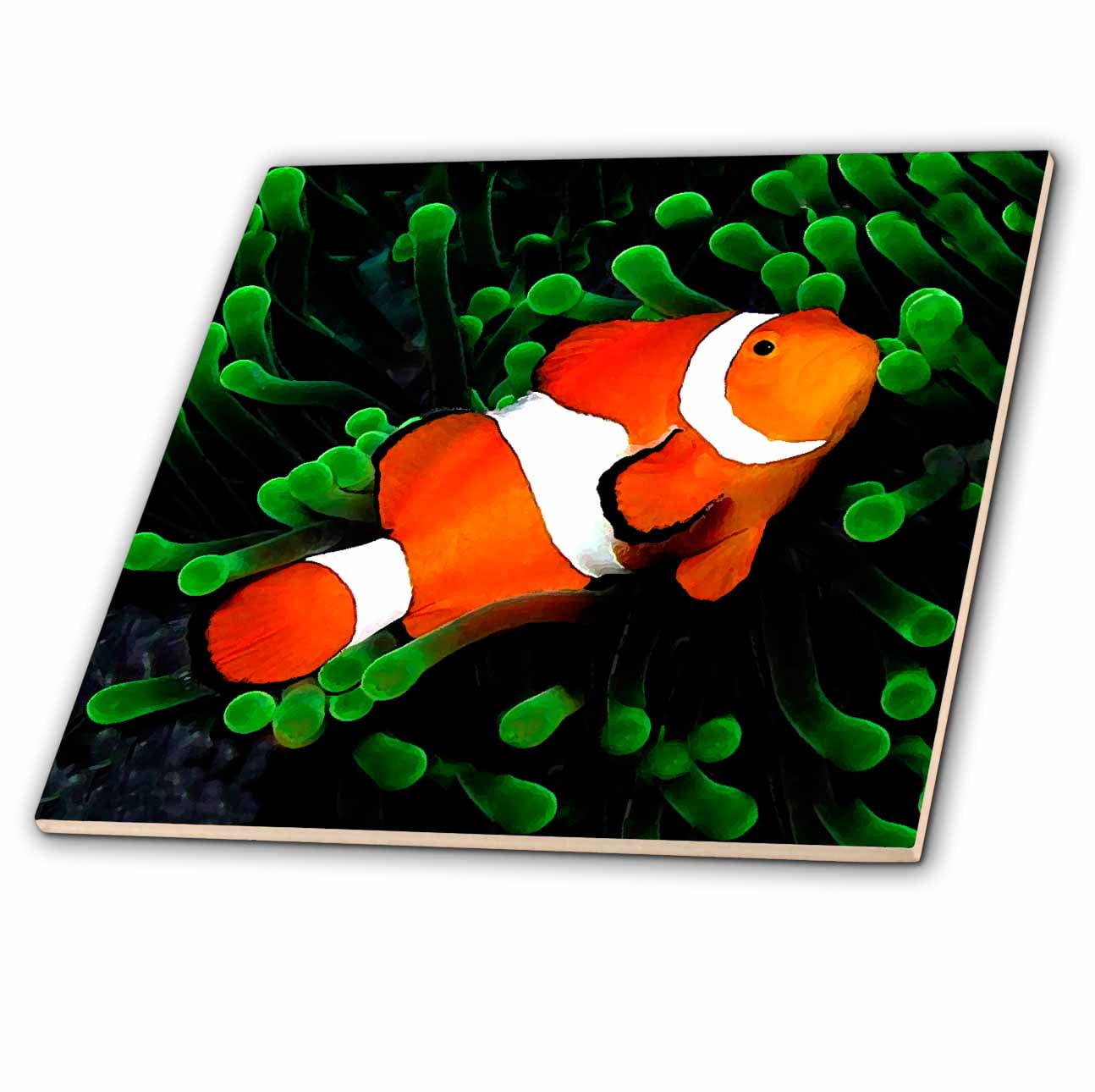 Clown Anemone Fish 12 Inch Ceramic Tile ct-621-4 - Walmart.com