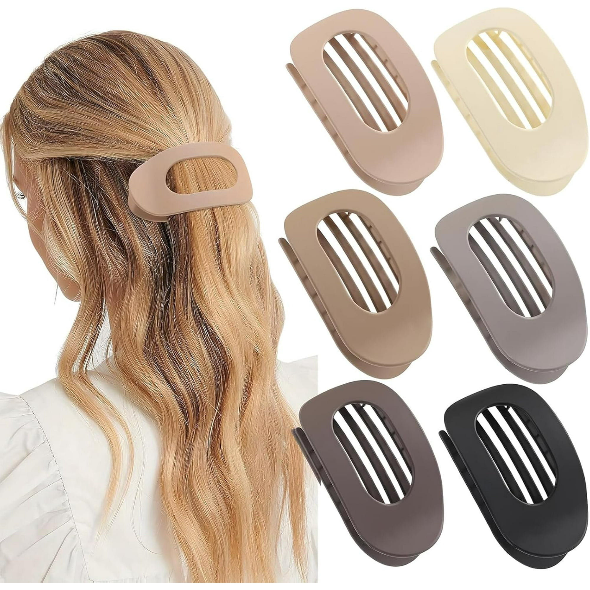 Click here for Salafire 6 Pcs Flat Hair Clips For Women  Round Cu... prices
