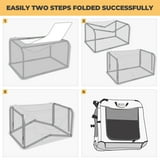 Veehoo Folding Soft Dog Crate, 3-Door Pet Kennel, 600D Cationic Oxford ...