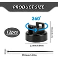 12 magnetic tie installation bases with nylon cable ties, 25-pound 22mm ...