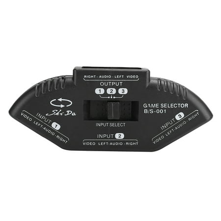 Audio Video Switcher, Splitter Black Switch Selector For Satellites TV ...