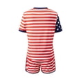 4th of July Family Matching Outfits Red White Blue Patriotic Short ...