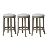 Maven Lane Adrien Counter Stool, Reclaimed Oak, Ronan Stone Vegan ...
