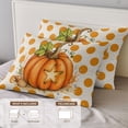 4 Piece Duvet Cover Set Cal king, Large Orange Pumpkin Soft Breathable ...
