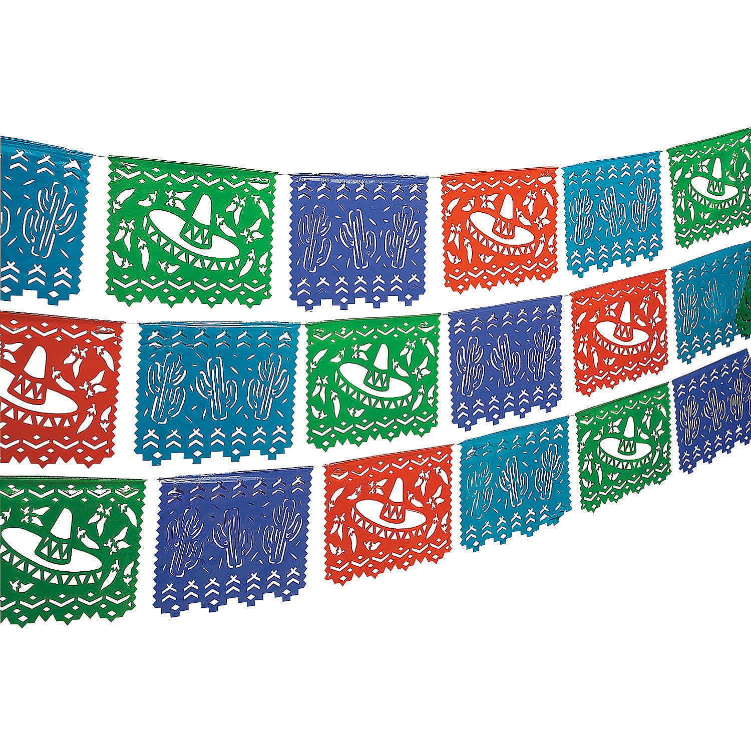 Mexican Cut Out Banner (100Ft) - Party Decor - 1 Piece - Walmart.com