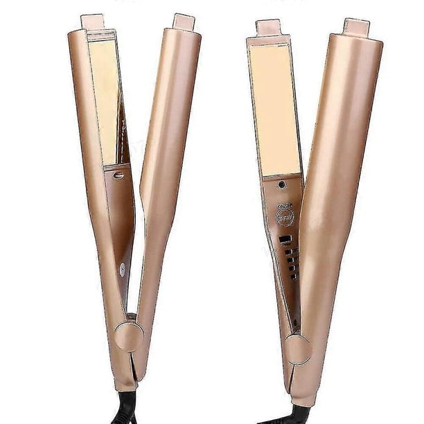 2-in-1 Hair Straightener Flat Iron Straightener and Curler for All ...