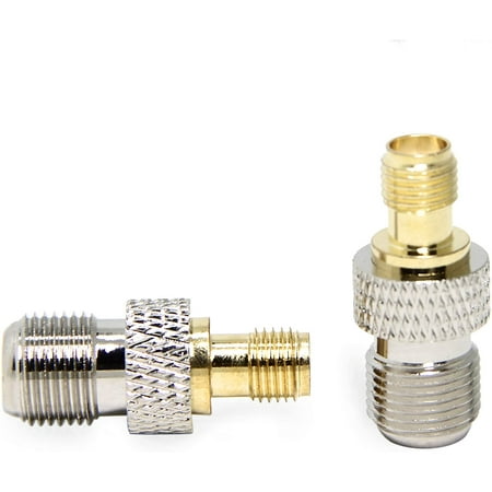 F Female to SMA Female, 2-Pack RFAdapter Coaxial Connector Adapter for ...