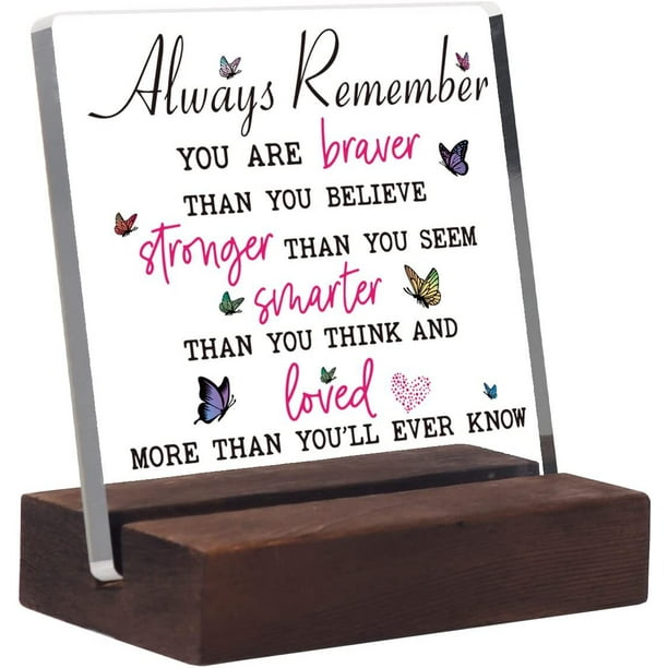 Inspirational Desk Sign Office Table Encouragement Cheer Up Plaque ...