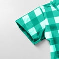 AHTJRT Plaid Shirts for Girls Boys Short Sleeve Turn Down Collar Full ...