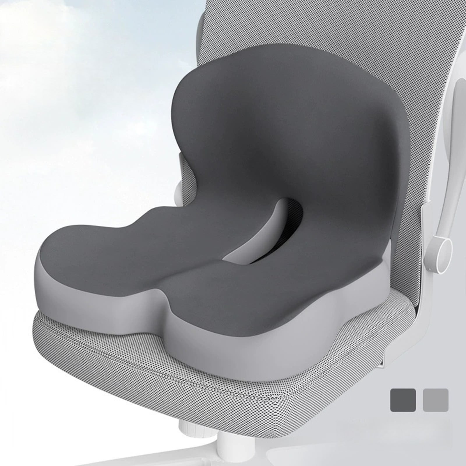 Cushion Seat Backrest for and Car Ergonomic Memory Foam With Waist ...