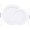100 Pieces White Plastic Plates - White Disposable Plates - Premium ...