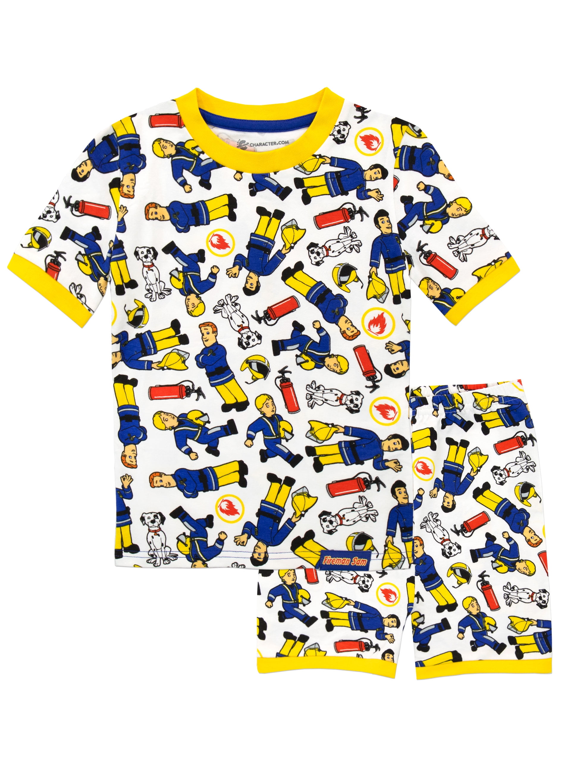 Fireman Sam Boys Short Pajamas White Sizes 2T-7 - Walmart.com