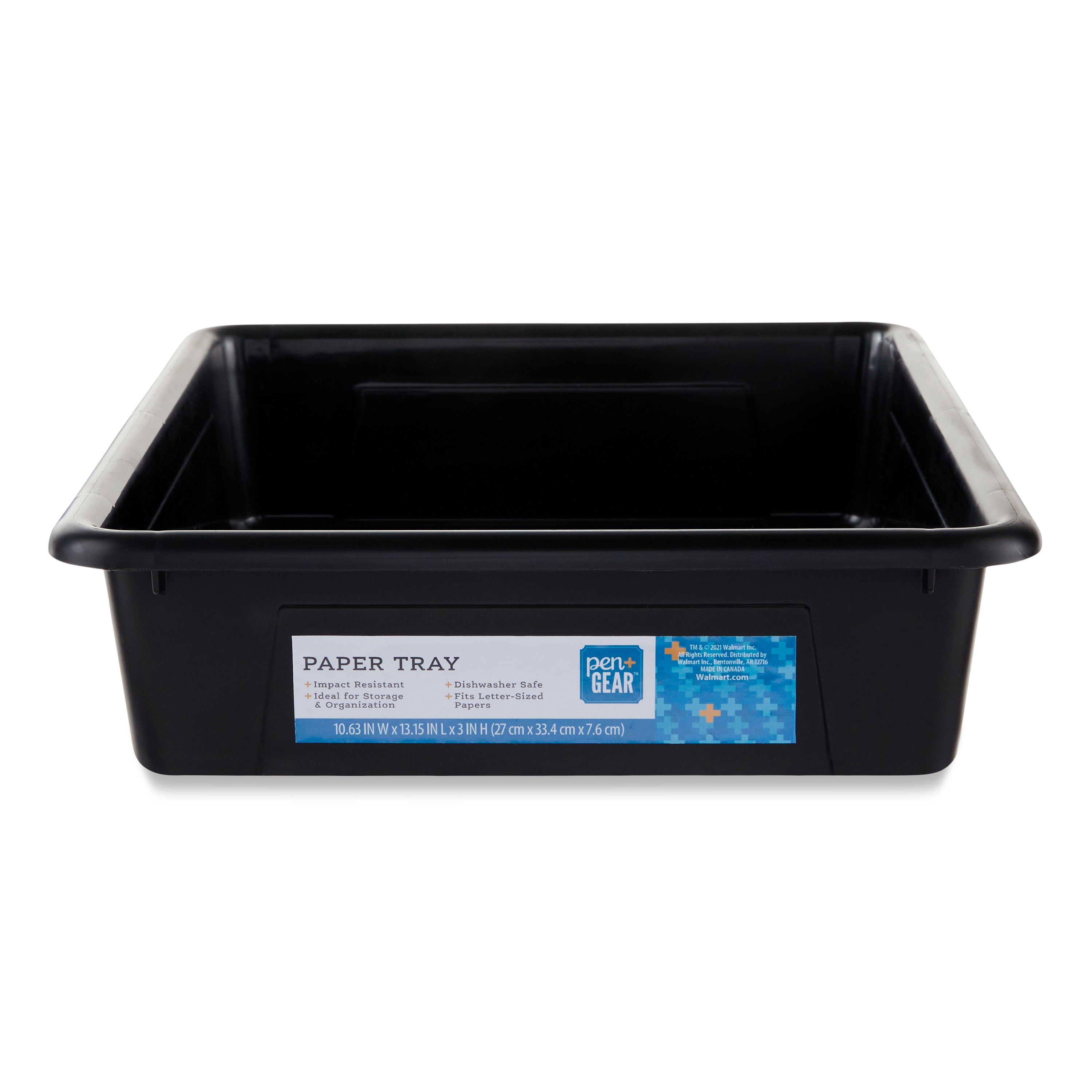 Pen+Gear Plastic Letter Tray, Letter Size Paper Sorter, Black - Walmart.com