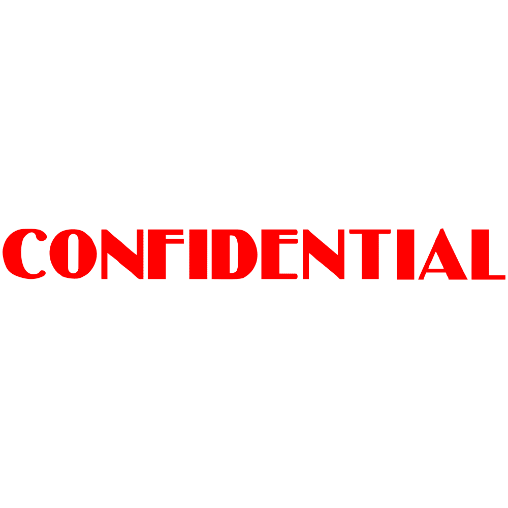 CONFIDENTIAL Stock Stamp | Red Ink Block Letters | Pre-Inked Xstamper ...