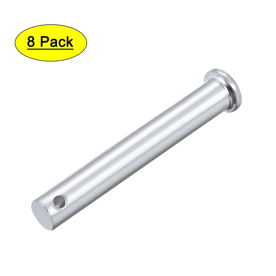 Single Hole Clevis Pins -10mm x 70mm Flat Head Zinc-Plating Solid Steel ...