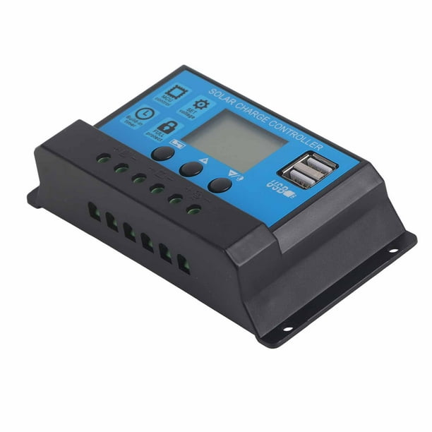 Solar Battery Controller,20A 12V 24V 2‑Way PWM Solar Charge Controller Solar Charge Controller ...