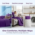 2/3 Solid Color Quilt Set, Purple, Diamond Quilting Design, Soft And ...