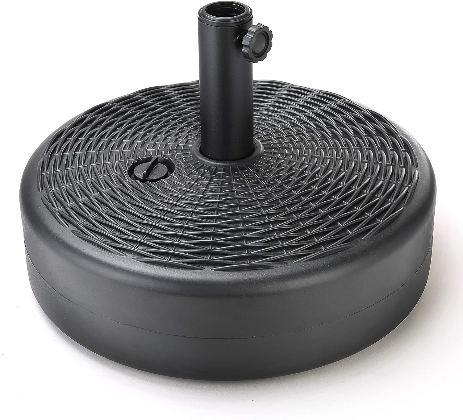 Home Zone Living 17L (40lbs) Circular Central Pole Umbrella Base with ...