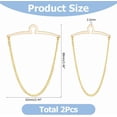 2Pcs 2 Colors Brass Button Attachment Tie Clips Iron Tie Chains for Men ...