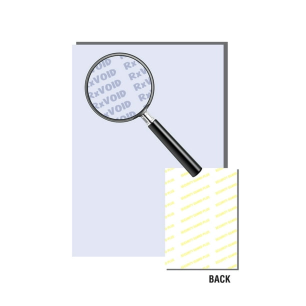 Secure Rx Prescription Form Laser-Print Paper w Vrt & Hrz Perforations ...