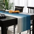 Blue Ombre Stripes Table Runner 90 Inches Long - Vintage Gradient ...