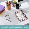 ALAZA Cute Doodle Cats with Bows Pattern Pencil Pouch 3 Ring Binder ...