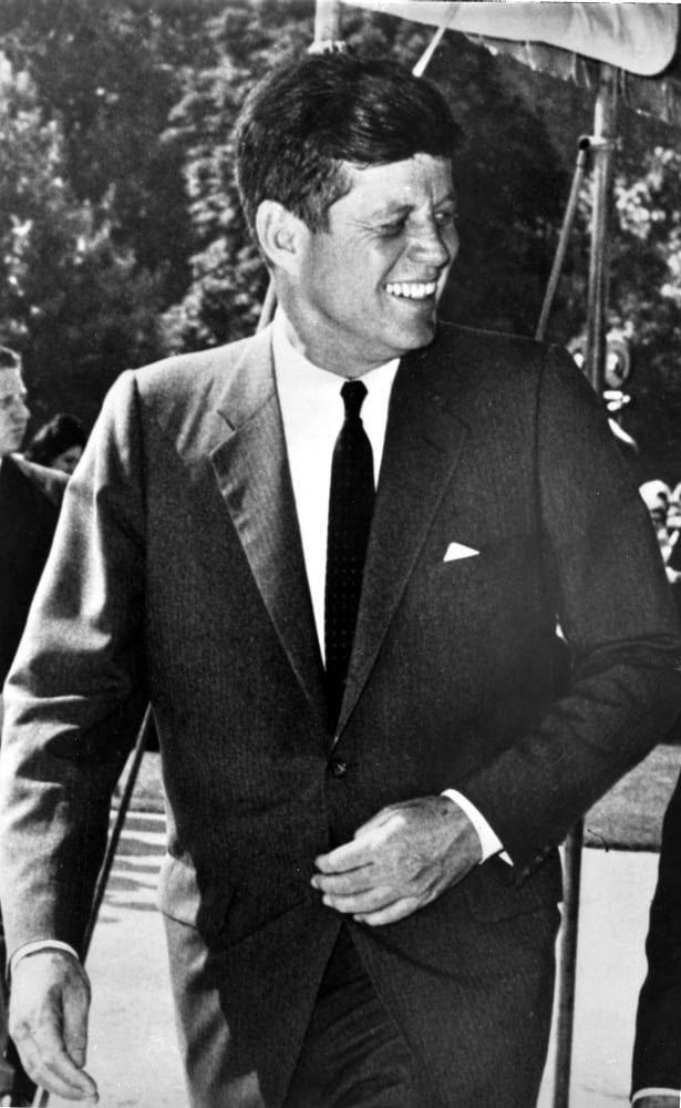 President John F Kennedy smiling outdoors Photo Print - Item ...