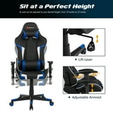 Goplus Massage Gaming Chair Reclining Swivel Racing Office Chair w ...
