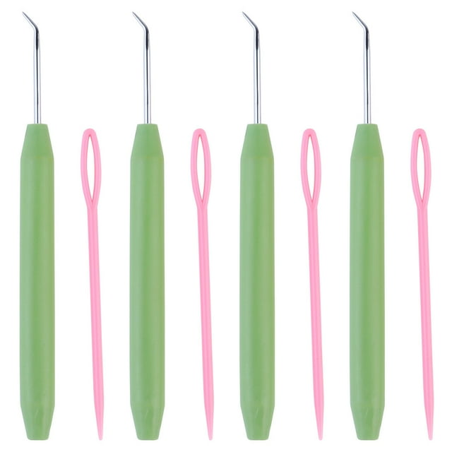 4 Sets Knitting Loom Hook Tools Colorful Looming Hooks Sewing Needles ...