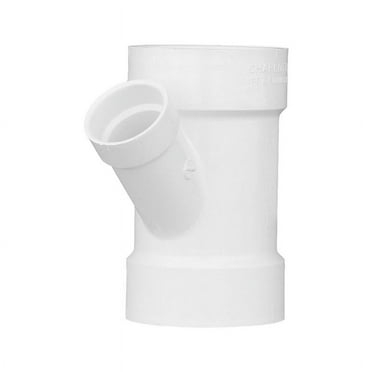 Charlotte Pipe Schedule 40 4 in. Hub x 4 in. Dia. Hub PVC Sanitary Tee - Walmart.com