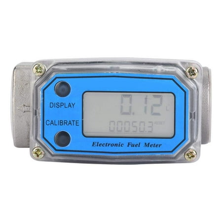 Flow Water Meter, Turbine Fuel Meter 15-120L/min 1" NPT Digital Fuel ...