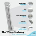 Enday Portable 3 Ring Hole Punch with Plastic Ruler for School Supplies ...