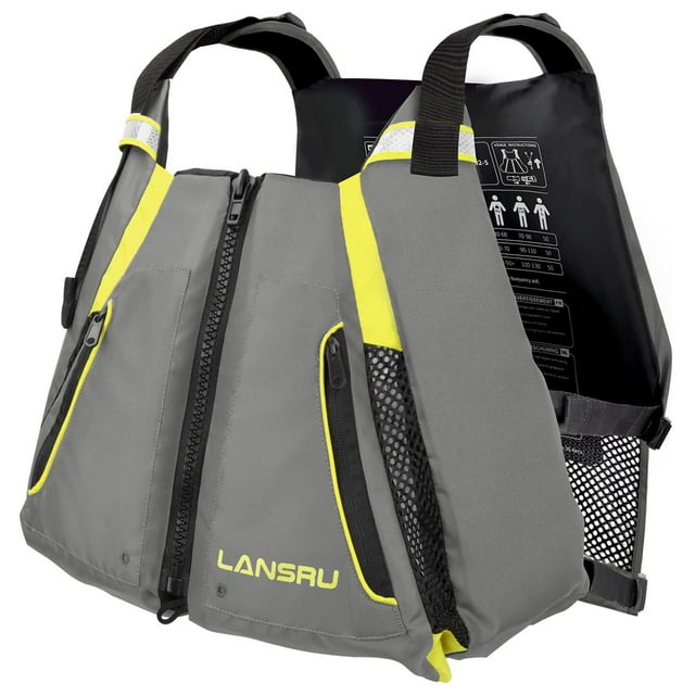 Lansru Adult Life Jacket Swim Vest Buoyancy Jacket Flotation Swim Aid ...