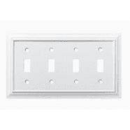 Franklin Brass Classic Architecture Quad Switch Wall Plate in Pure ...