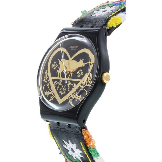 Swatch - Swatch DIE GLOCKE Leather Unisex Watch GB285 - Walmart.com