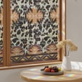 Aztec Style Window Privacy Film Brown Southwestern Leopard Print Ethnic ...
