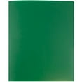 JAM Paper Heavy Duty Plastic 2 Pocket Extra Tough School Folders, Green ...