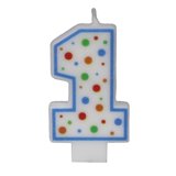 Assorted Colors Number 1 Birthday Candle for Cake and Dessert ...