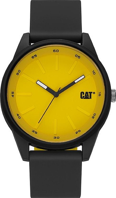 Men's CAT Caterpillar Analog 42mm Black and Yellow Watch LJ16021721 ...