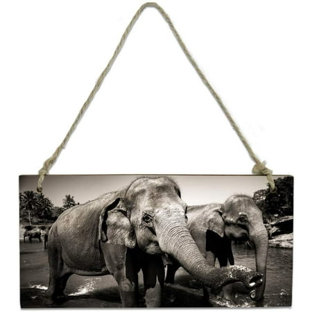 Hanging Sign Wall Decor - Memo Message Sign - Elephants Farmhouse ...