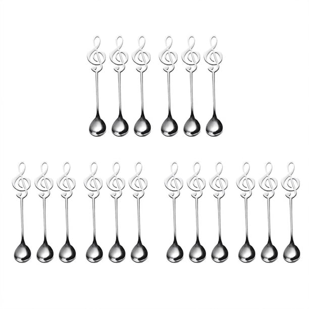 18 Pack Cute Teaspoons Stainless Steel Musical Notation Shaped Coffee ...