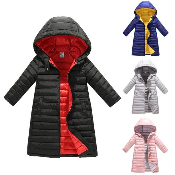 BULLPIANO Big Boy Girl and Todder Long Light-Weight Hooded Puffer Coat Warm Winter Jacket ...