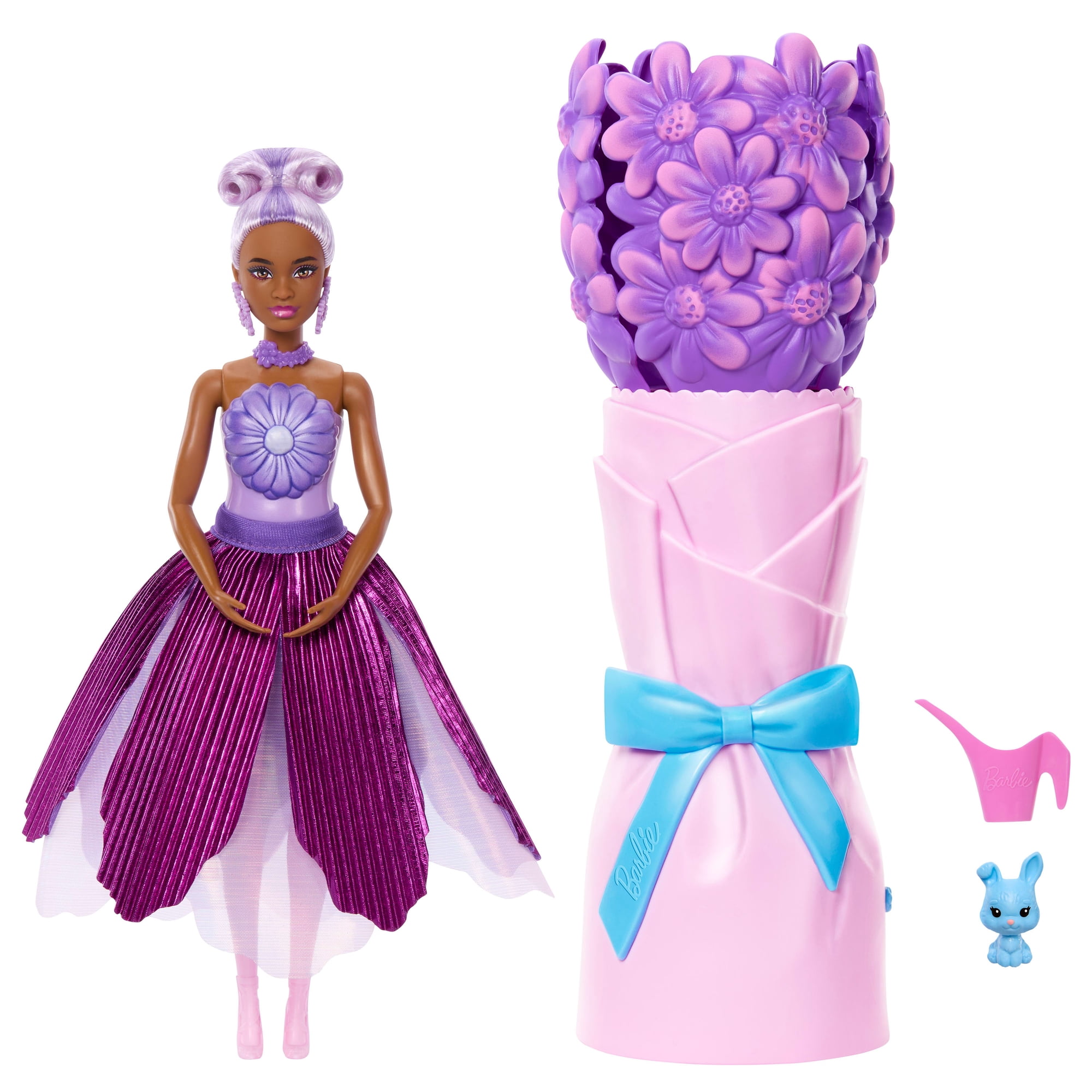 Click here for Barbie Petal Pop Scented Fashion Doll With Purple... prices