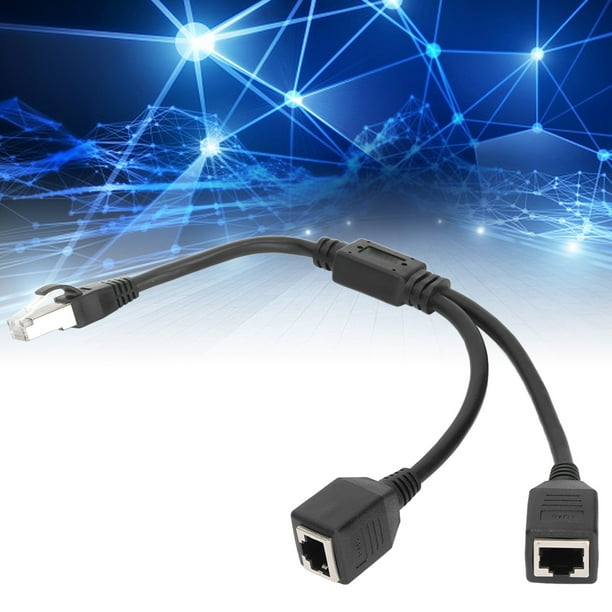 Fugacal 1 To 2 Port Ethernet Adapter,RJ45 Y Splitter Adapter,RJ45 ...