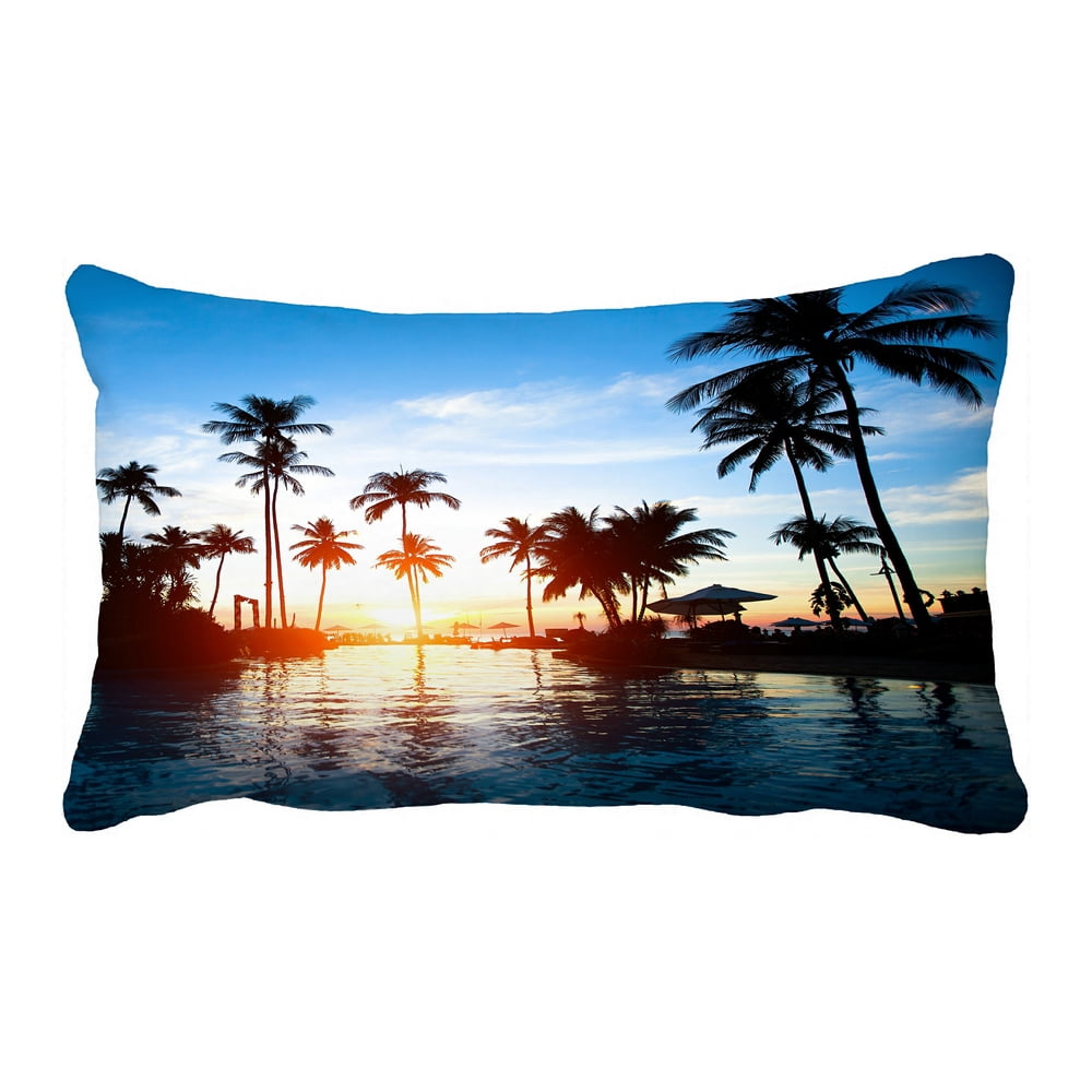 ABPHQTO Beautiful Sunset At A Beach Resort In The Tropics Pillow Case ...