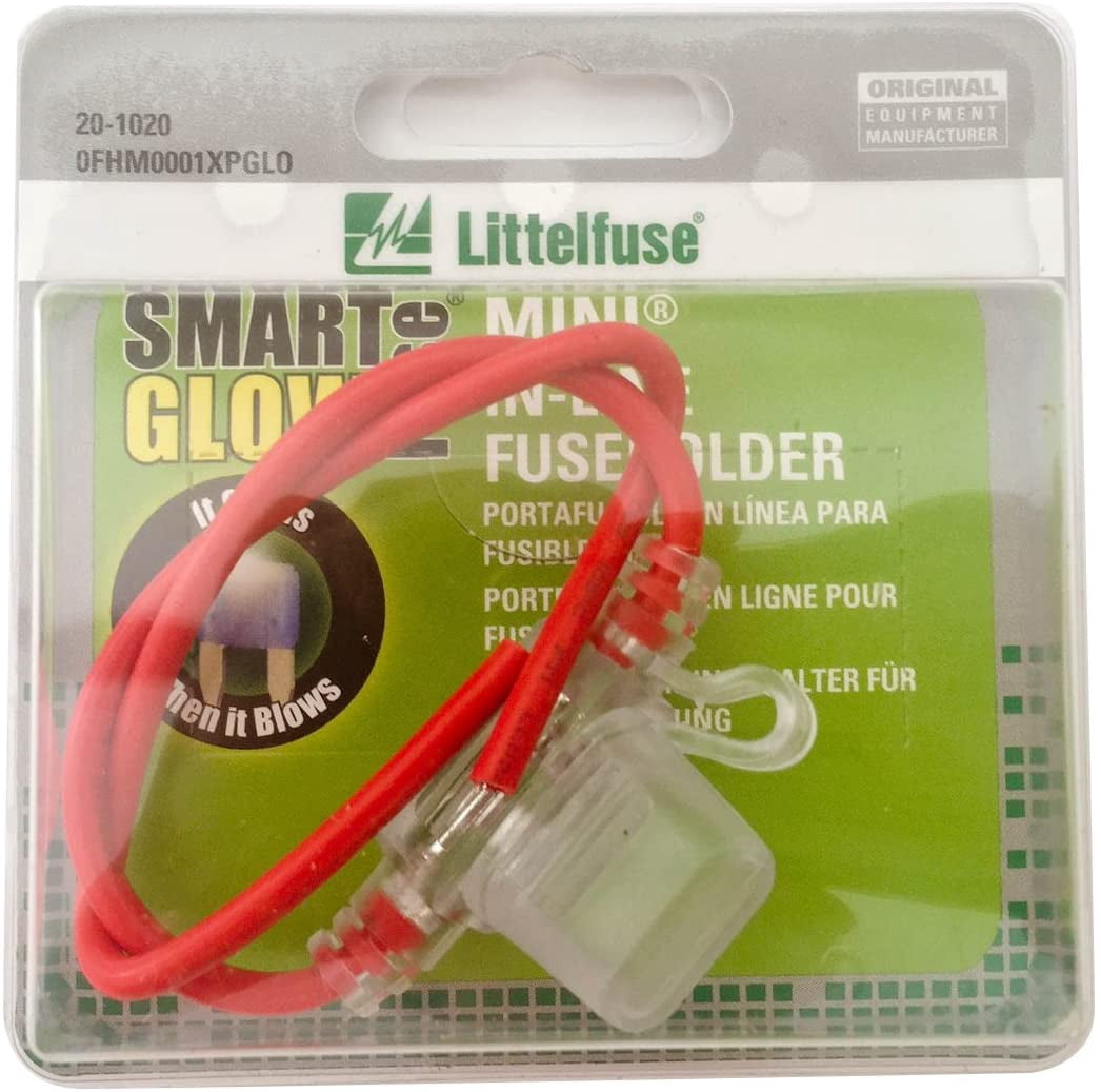 Littelfuse 0FHM0001XPGLO In-Line Fuse Holder for Smart Glow MINI Blade ...