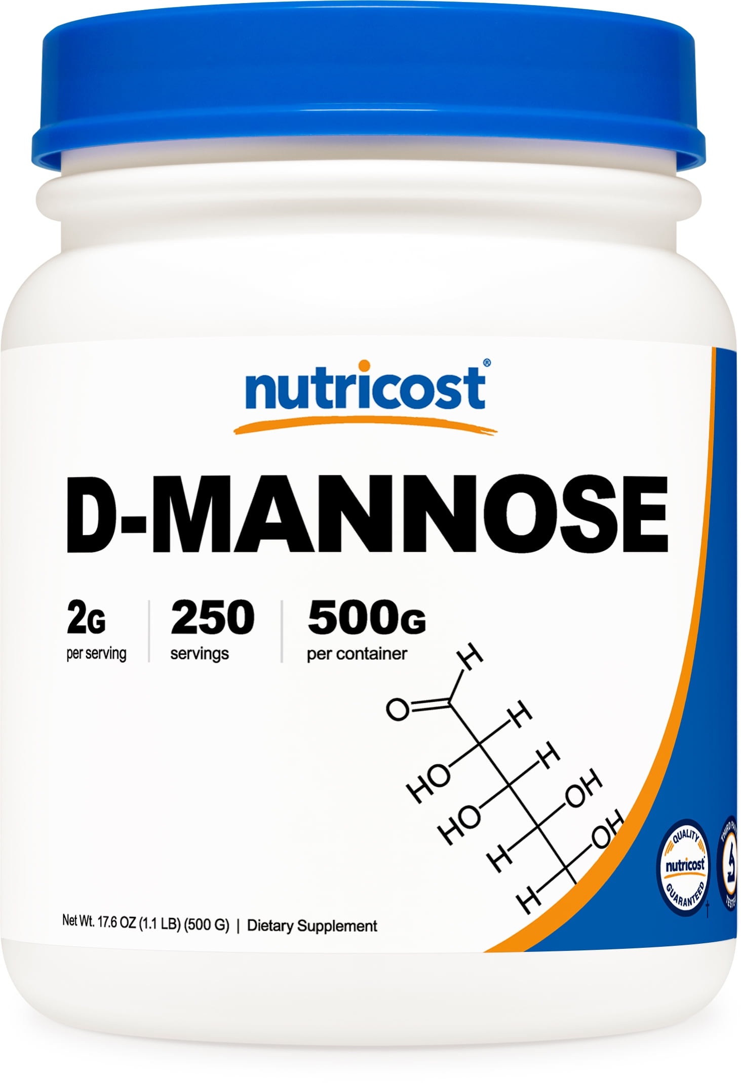 Nutricost D-Mannose Powder 500gms, 2g Serving - Non-GMO Supplement ...