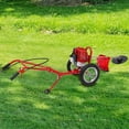TFCFL 49CC Gas Grass String Trimmer Cutter Wheeled Lawn Edger Hand Push ...