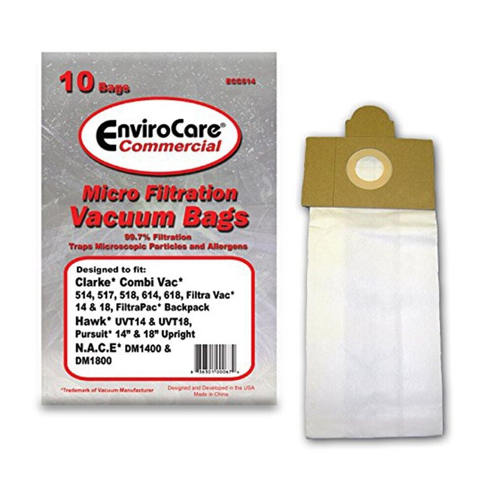 Clarke, Combivac 514, 517, 518 Vacuum Paper Bags [One Pack 10 Bags ...
